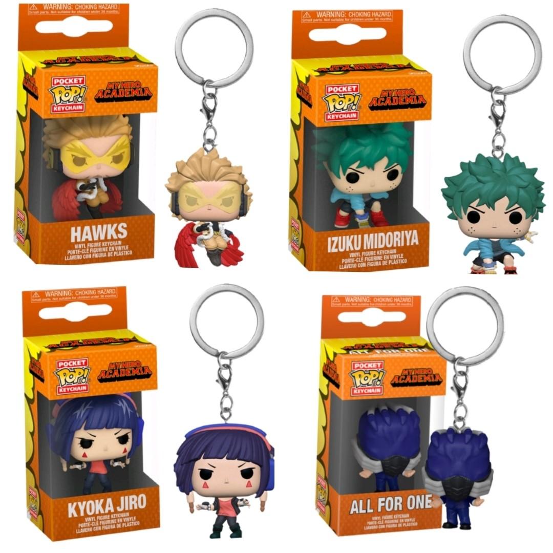 Funko Pop! Keychain: My Hero Academia - Hawks/Izuku Midoriya/Kyoka Jiro ...