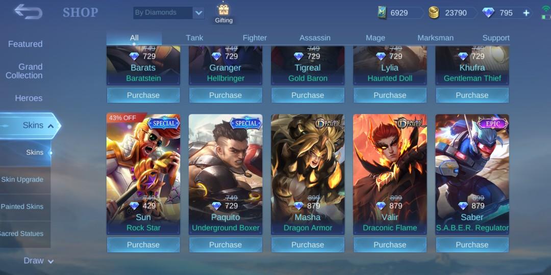 GIFTING ANY EPIC SKIN EXCHANGE FOR 20 DOLLAR SINGTEL DASH(MLBB), Video ...