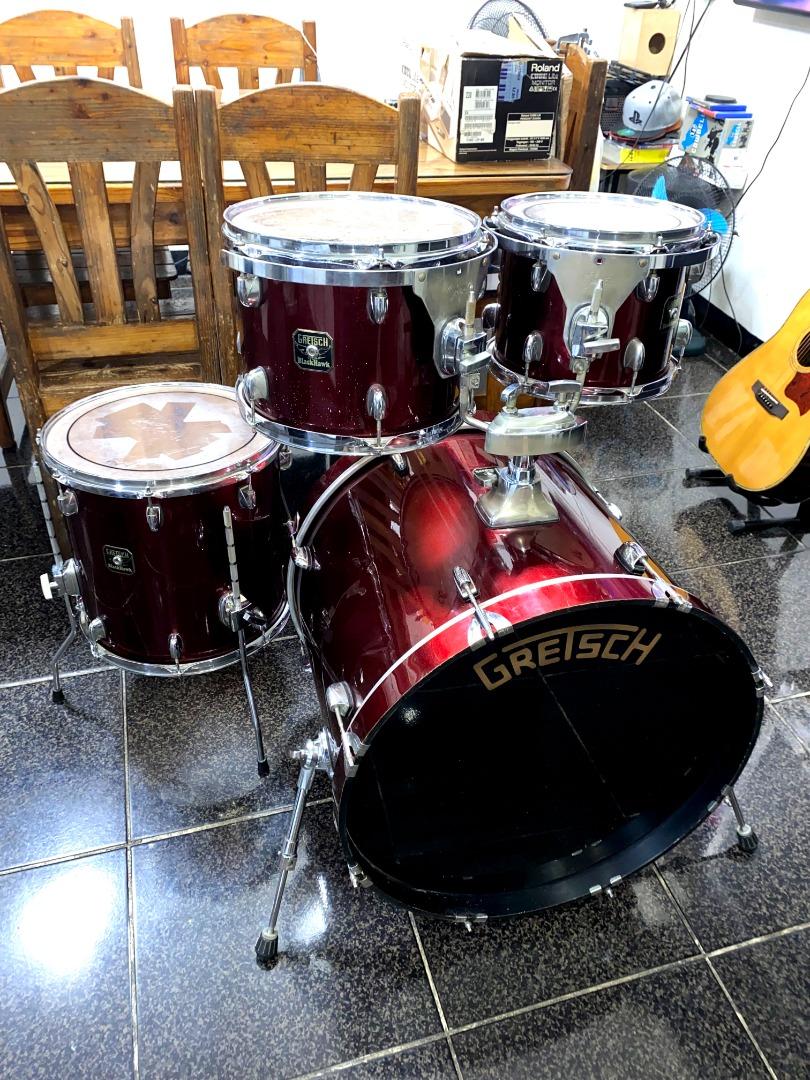 Gretsch Black Hawk 4pc Drum Set Shells, Hobbies & Toys, Music & Media ...