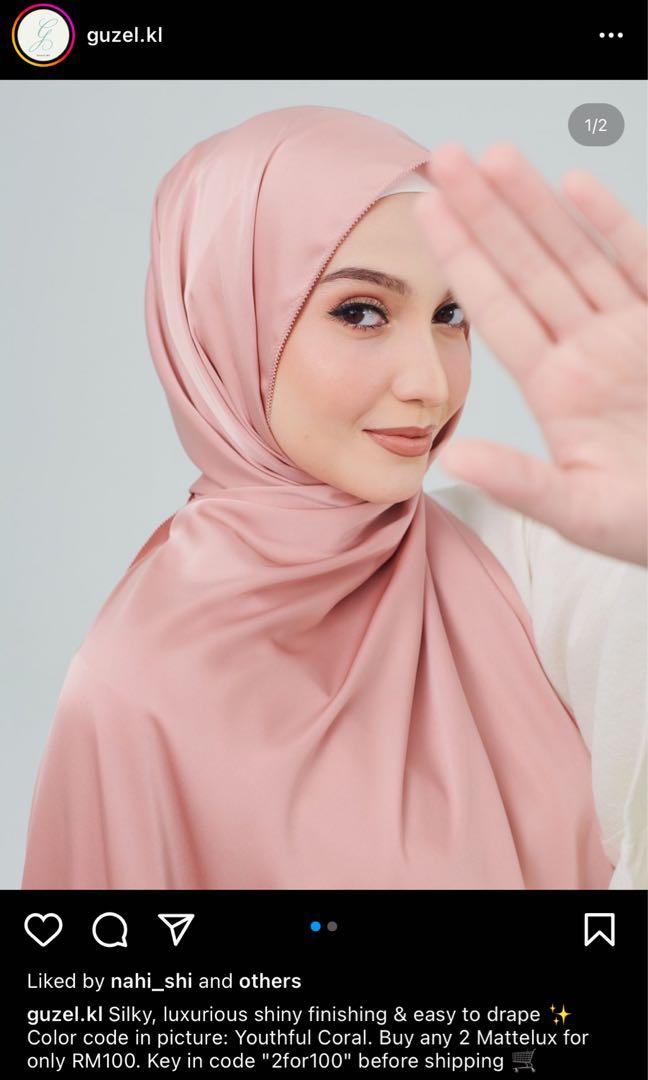 Guzel kl matte satin, Women's Fashion, Muslimah Fashion, Hijabs on ...