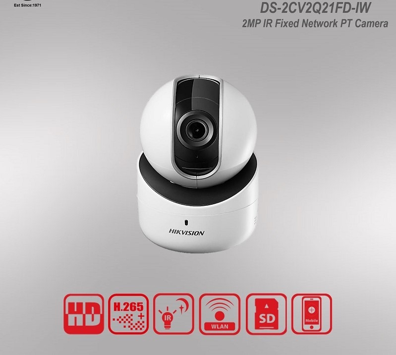 Hikvision Q1 2MP Full-HD 1080P Network PT Wireless IP Camera (APP:Hik ...