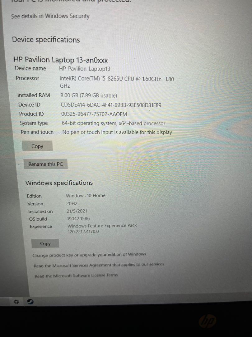 HP pavilion Laptop 13-an0018tu, Computers & Tech, Laptops & Notebooks ...