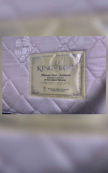 IKEA queen size Leirvik bed frame AND KING KOIL MATTRESS 150 x 200cm ...