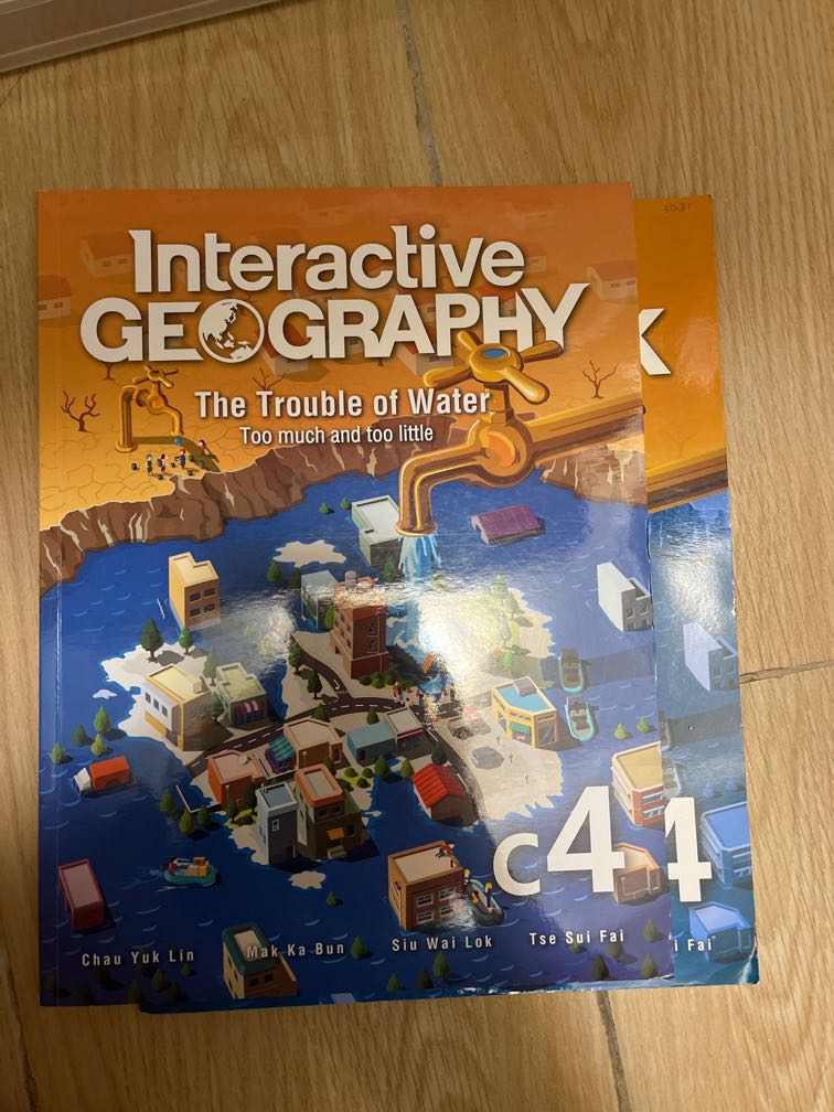 Interactive geography The trouble of water textbook+workbook, 興趣及遊戲, 書本 ...
