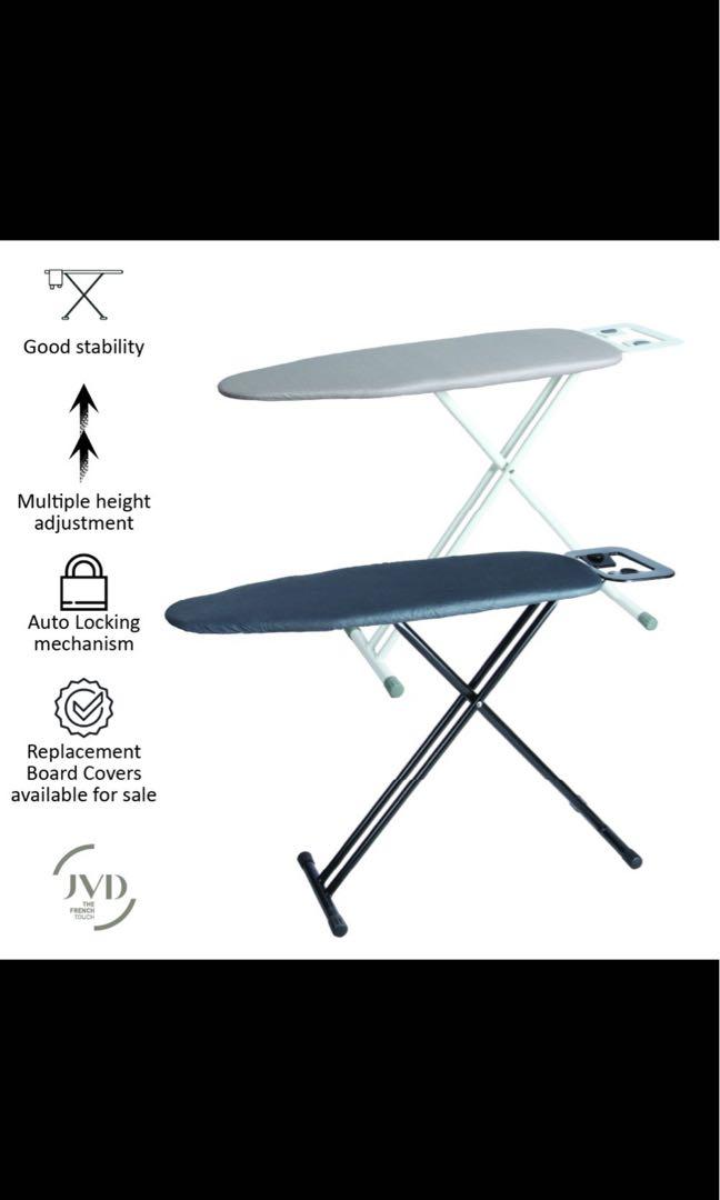 JVD Prestige Ironing Board with Premium Board Cover and Iron Rest ...
