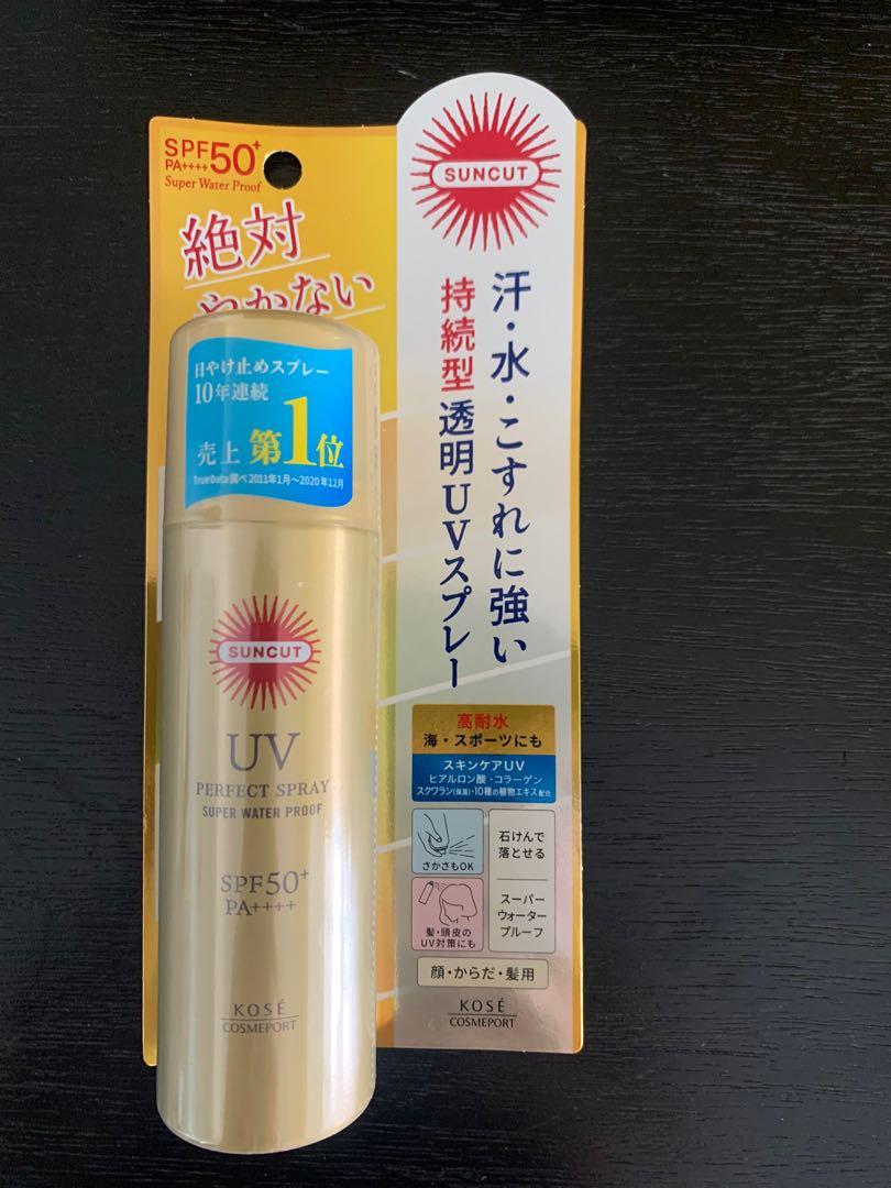 Kose Suncut Perfect UV Spray Super Water Proof 60g, Beauty & Personal Care, Face, Face Care on ...