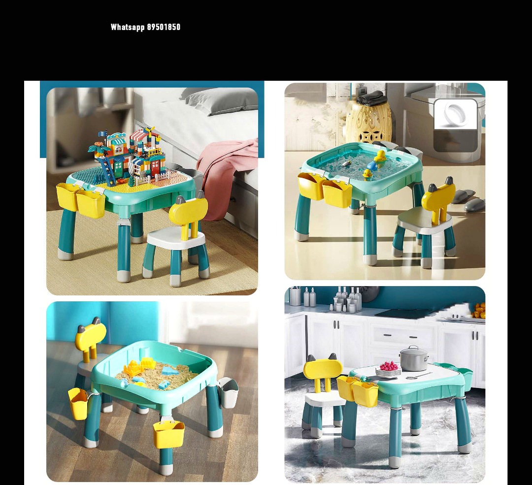 LEGO TABLE study dinning chair Lego building block tableChair Set Toys ...
