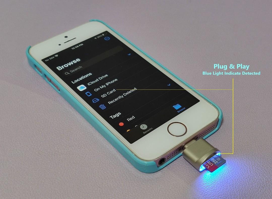 Lightning OTG Flash Drive Plug & Play for iPhone iPad to Import and ...