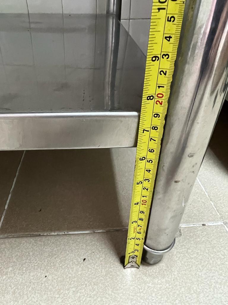 Stainless steel kitchen side table, Furniture & Home Living ...