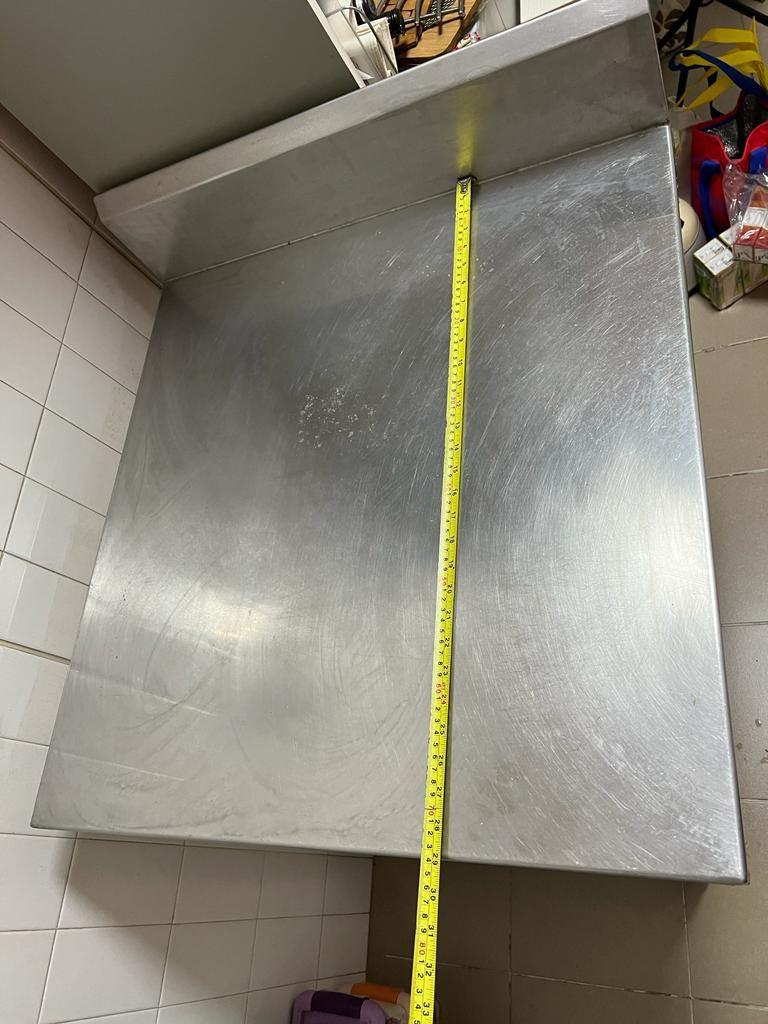 Stainless steel kitchen side table, Furniture & Home Living ...