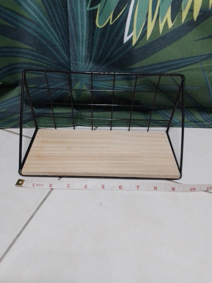 Mini Wall Rack Shelves with Wooden Desk, Furniture & Home Living ...