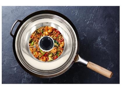 Multi functional Cooking Wok Lid / Stainless Steel Wok Cover / Wok Pot ...