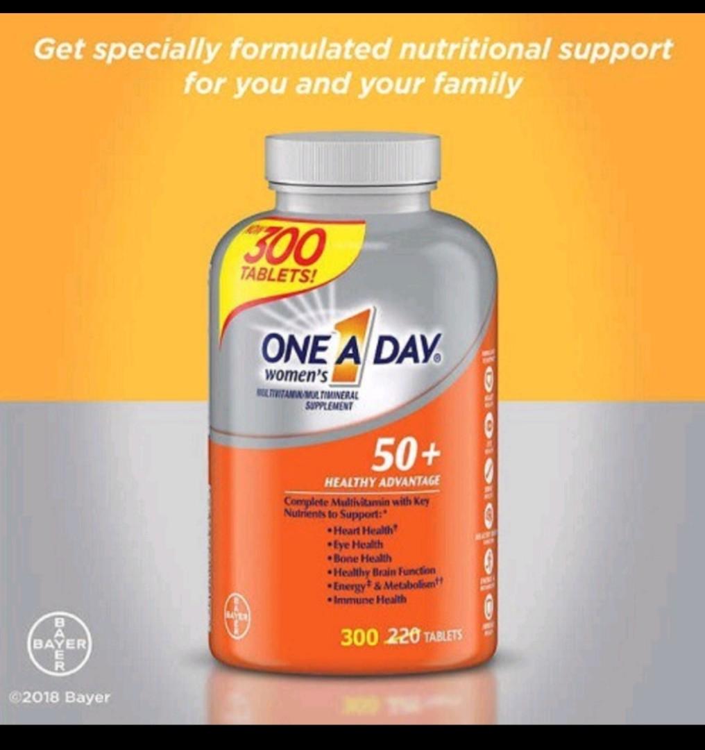 One A Day, Women's 50+, Complete Multivitamin, 300 tablets, Health ...