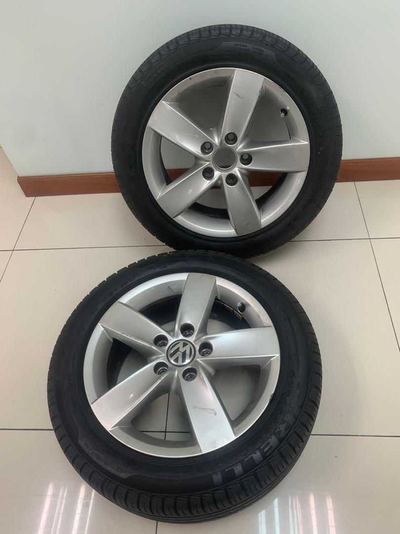Original Jetta Rim c/w wheel, Auto Accessories on Carousell