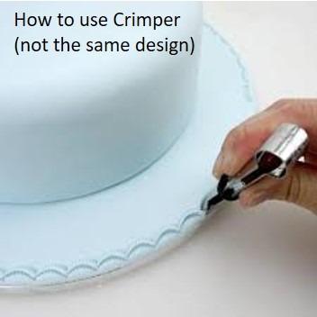 Decorate Fondant Covered cakes with nice borders with PME Crimper Heart ...