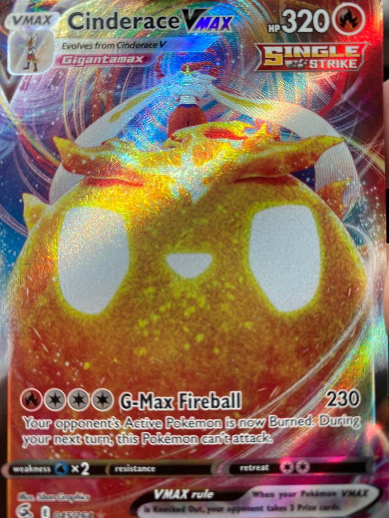 Pokemon card cinderace vmax, Hobbies & Toys, Toys & Games on Carousell