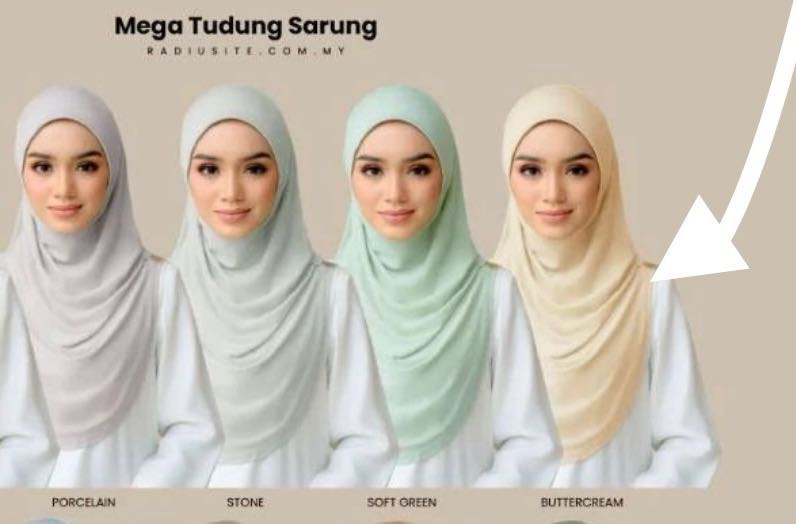 Radiusite Mega Express Hijab, Women's Fashion, Muslimah Fashion, Hijabs ...