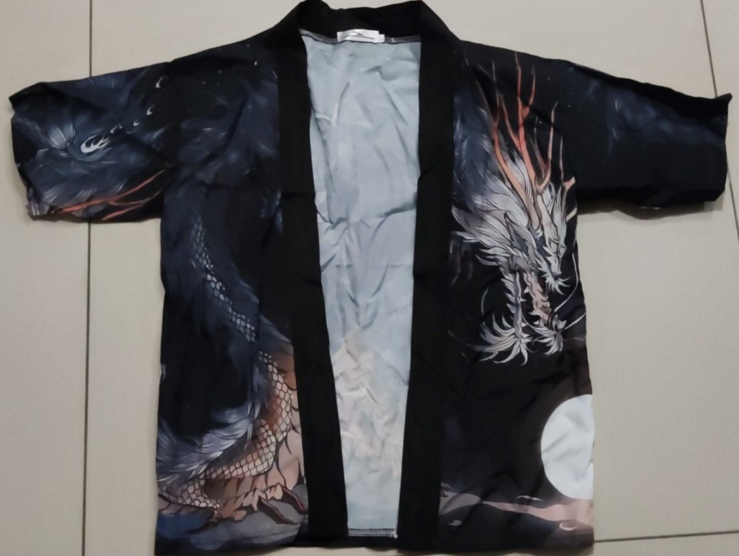 Robe with dragon design, Men's Fashion, Tops & Sets, Vests on Carousell