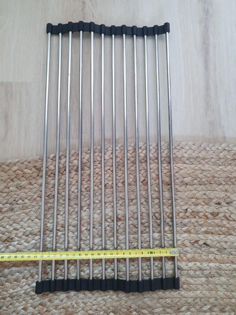 Roll-up Dish Drying Rack Metal, Furniture & Home Living, Kitchenware ...