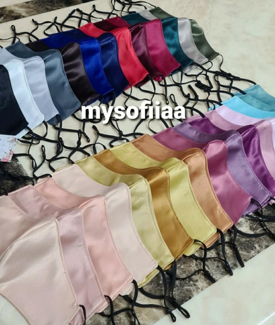 satin mask premium, Health & Nutrition, Face Masks & Face Shields on Carousell