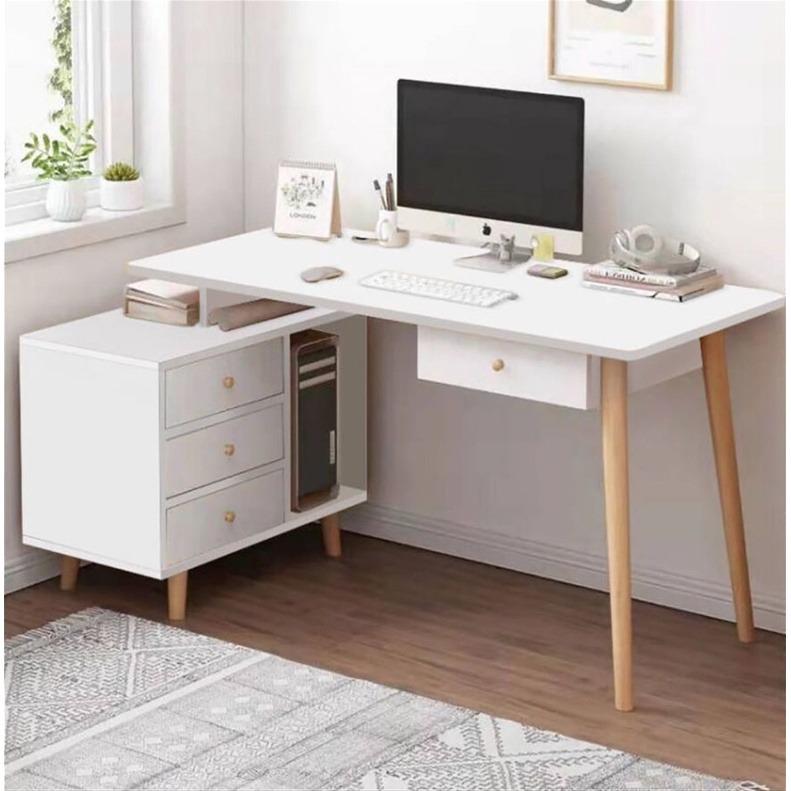 Scandinavian Study table with shelves Home Furniture Desk Furniture ...