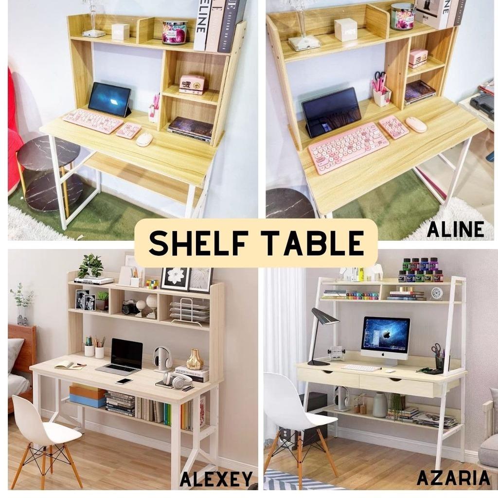 Scandinavian Study table with shelves Home Furniture Desk Furniture ...