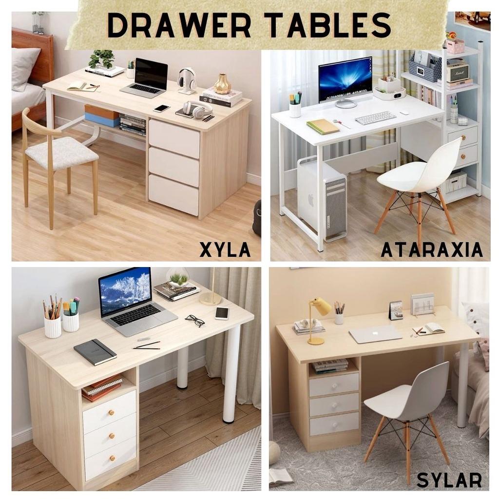 Scandinavian Study table with shelves Home Furniture Desk Furniture ...