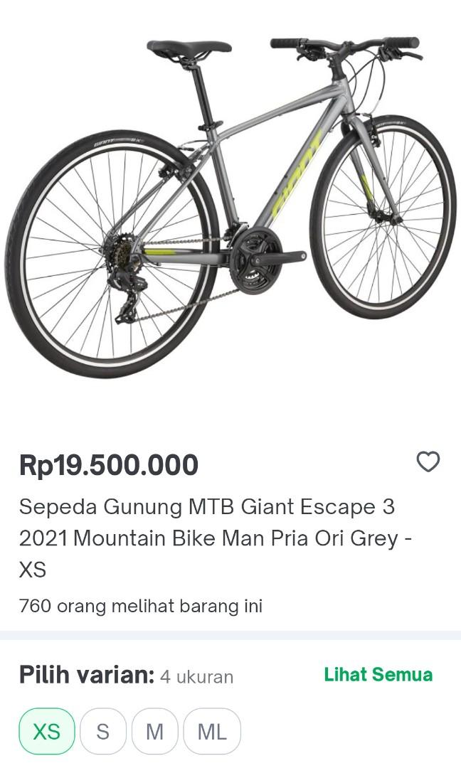 Sepeda GIANT escape 3, Olah Raga, Sepeda di Carousell