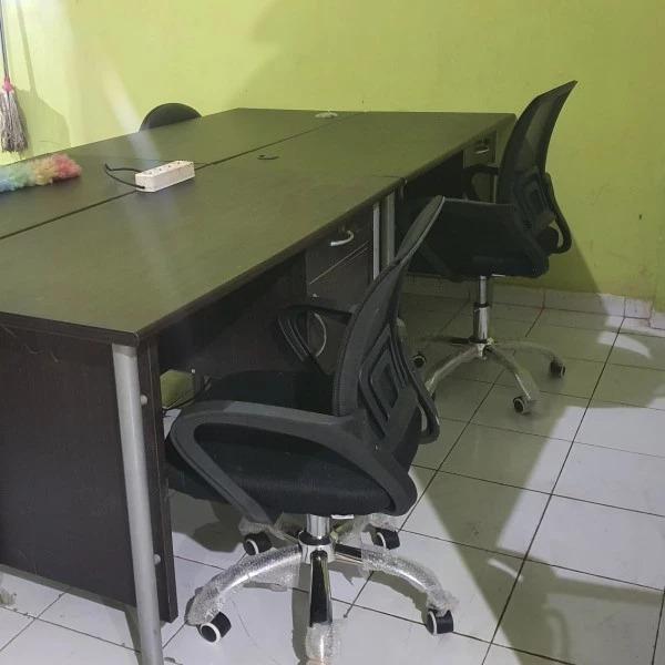 Set Meja Kerja orbitrend dan kursi jaring meja kantor bagus meja belajar murah, Perabotan Rumah ...