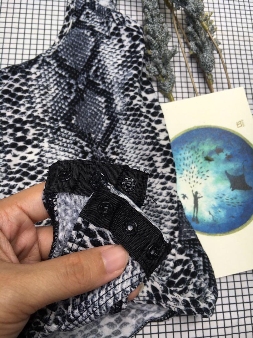 Snake Skin Bodysuit Onepiece, Women's Fashion, Undergarments ...