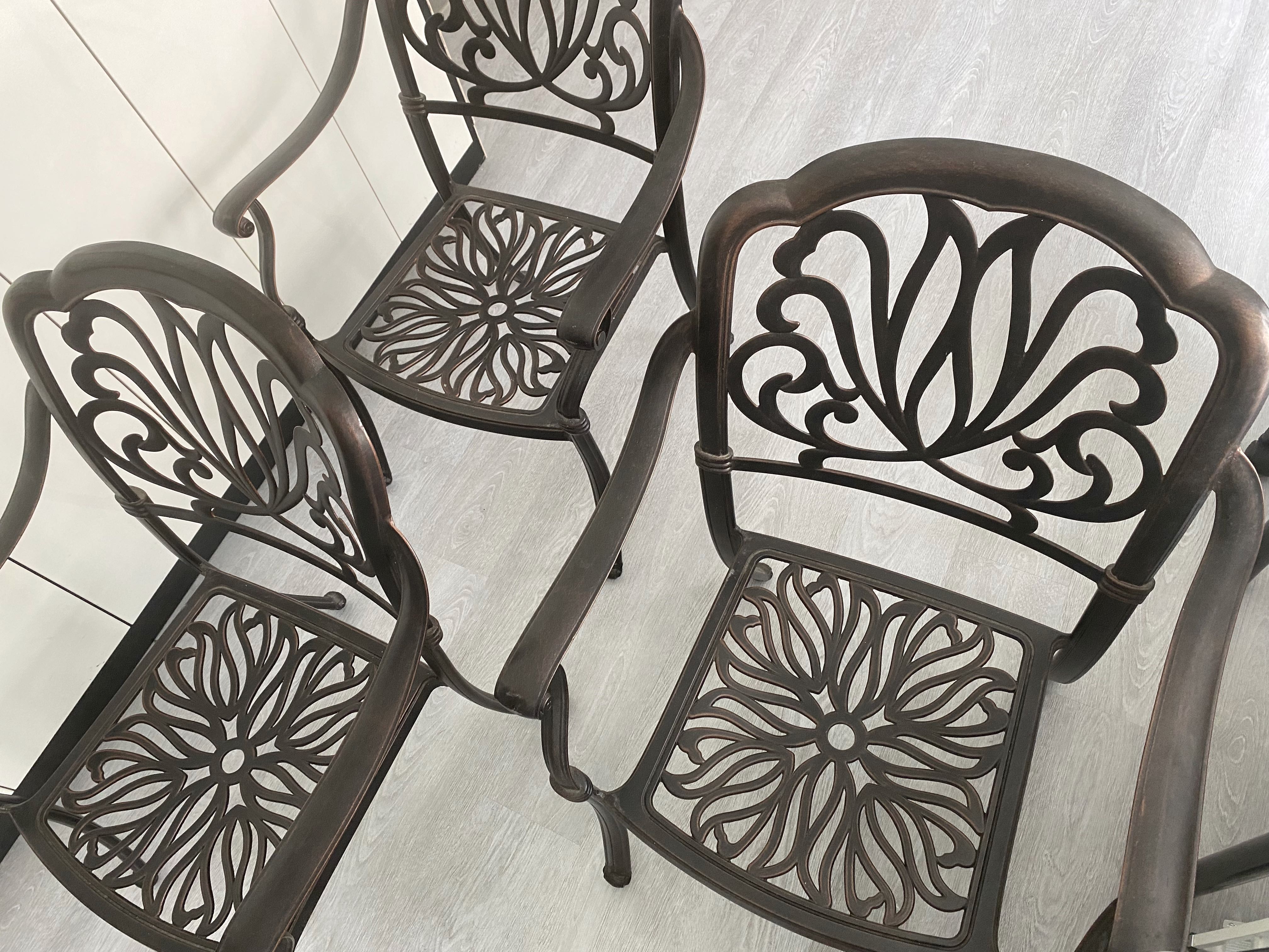 Solid Metal Chair Outdoor Chair Aluminium Chair Bronze Chair Garden ...