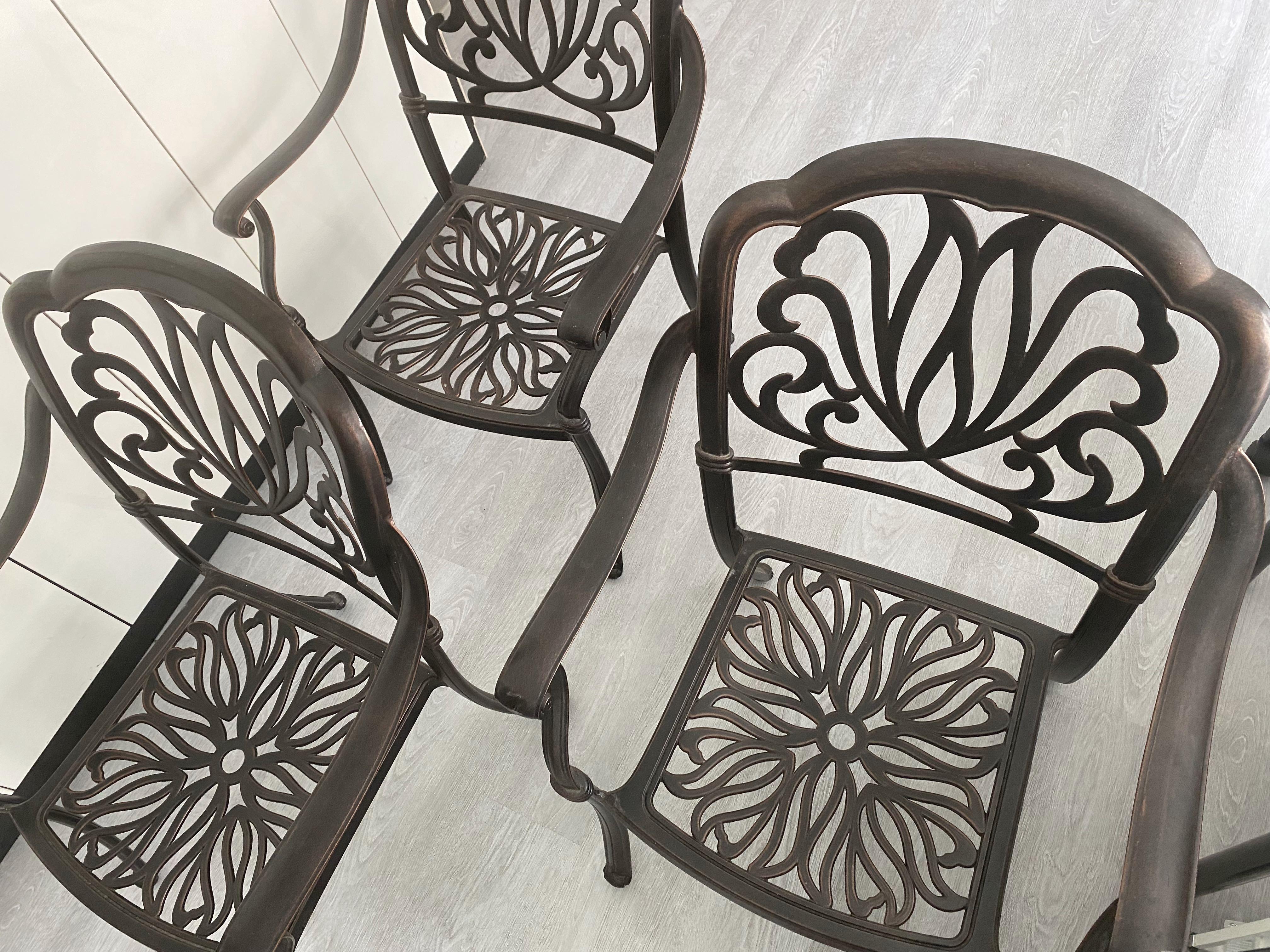 Solid Metal Chair Outdoor Chair Aluminium Chair Bronze Chair Garden ...