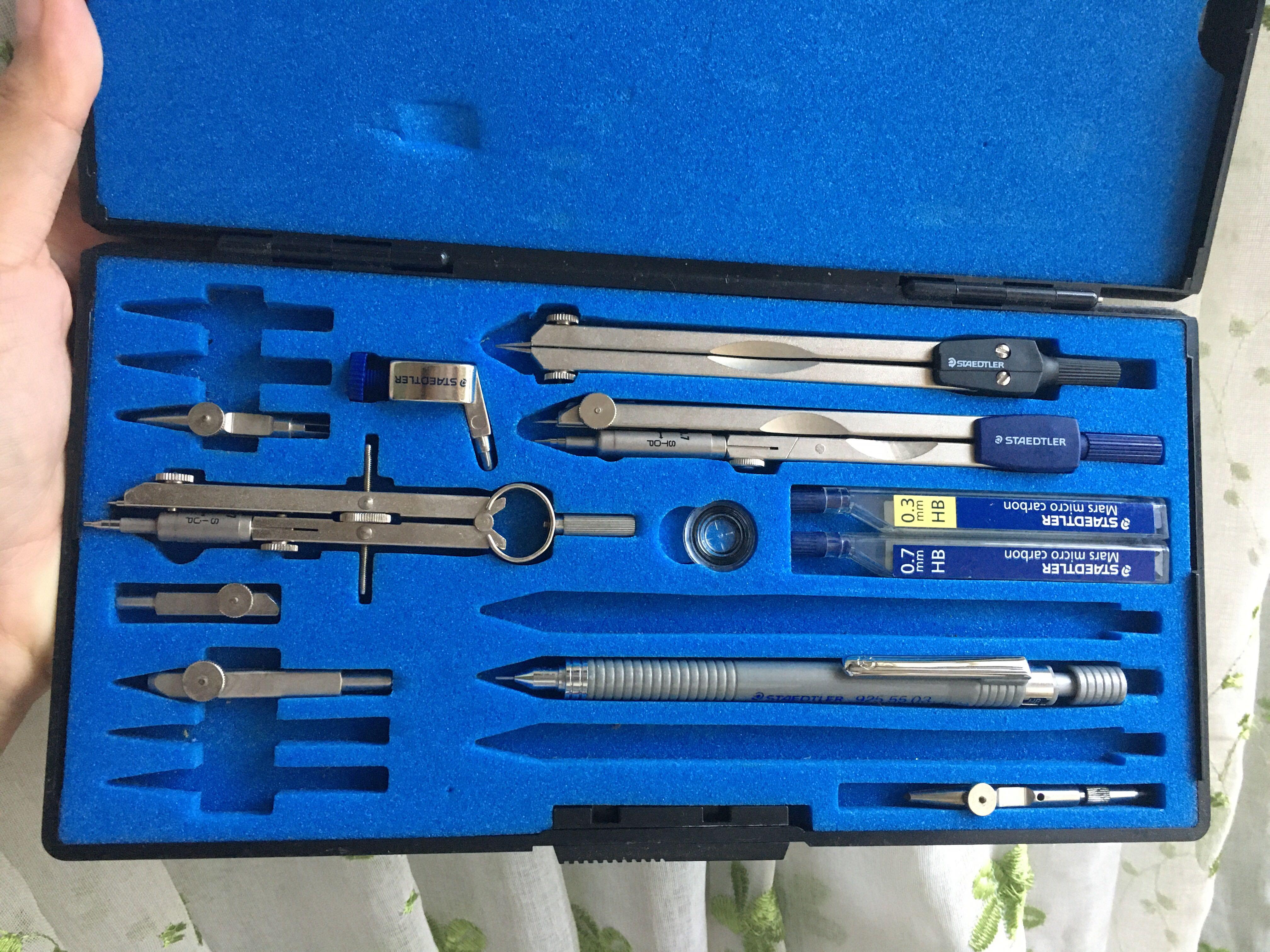 (FREE SF) Staedtler Drawing Instrument Set |Compass |Mechanical Pencil ...