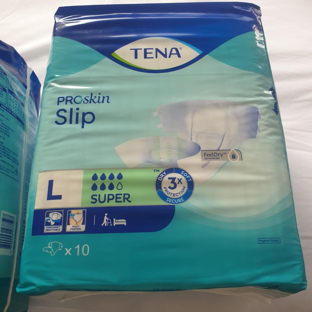 TENA PROskin Slip (Super / Maxi) Diapers L Size, Health & Nutrition, Assistive & Rehabilatory ...