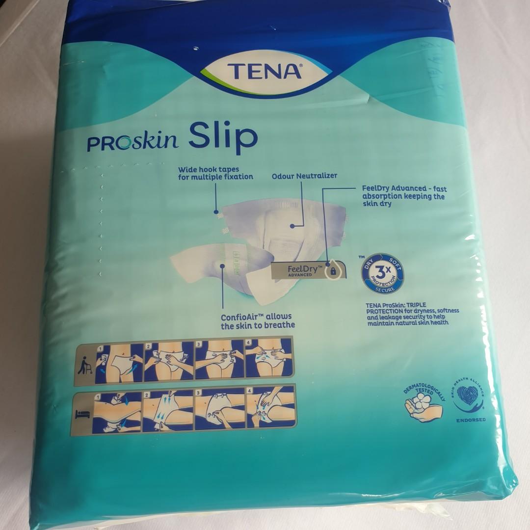 TENA PROskin Slip (Super / Maxi) Diapers L Size, Health & Nutrition, Assistive & Rehabilatory ...