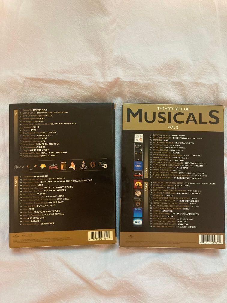 The Very Best Of Musicals Vol. 1 Vol 2 4CDs classic 經典音樂劇, 興趣及遊戲, 音樂、樂器 & 配件, 音樂與媒體 - CD 及 DVD ...