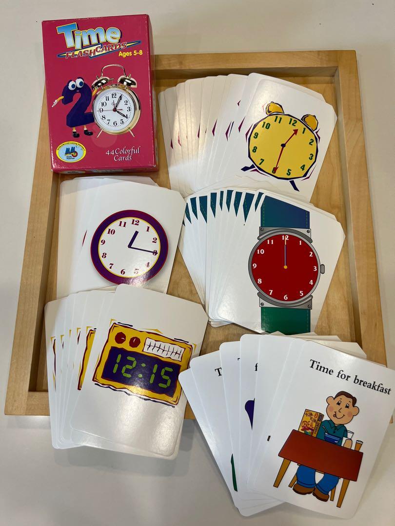 Time flash cards, Hobbies & Toys, Toys & Games on Carousell