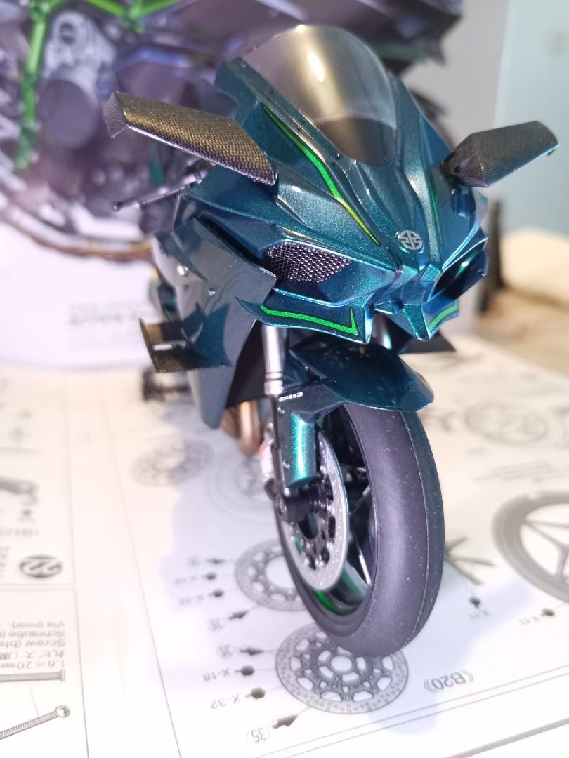 Top gun 電單車模型完成品 tamiya 1/12 kawasaki H2R, 興趣及遊戲, 玩具 & 遊戲類 - Carousell