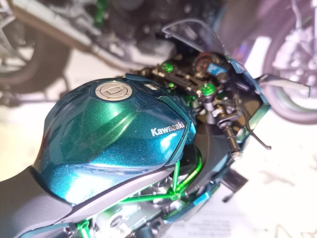 Top gun 電單車模型完成品 tamiya 1/12 kawasaki H2R, 興趣及遊戲, 玩具 & 遊戲類 - Carousell