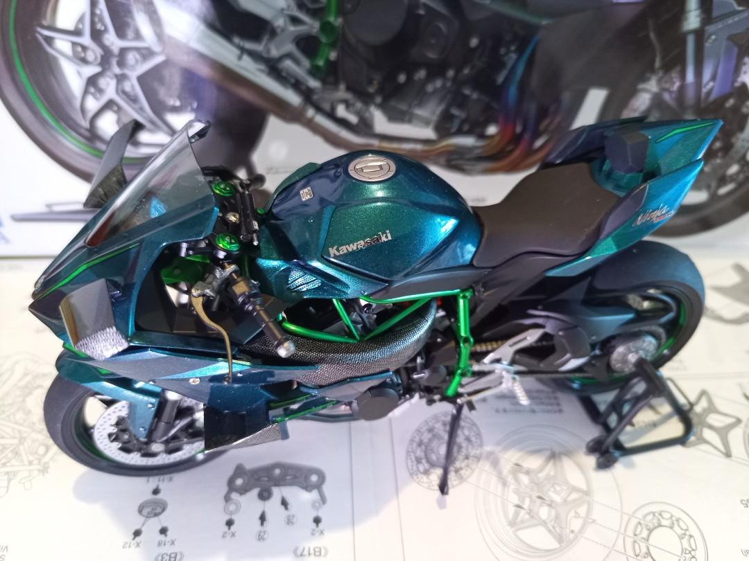 Top gun 電單車模型完成品 tamiya 1/12 kawasaki H2R, 興趣及遊戲, 玩具 & 遊戲類 - Carousell