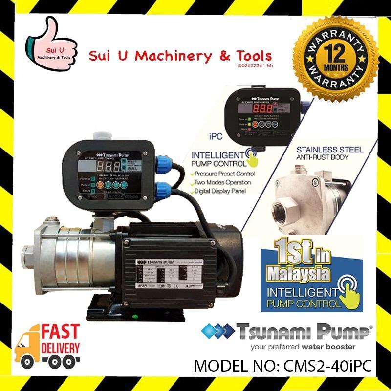TSUNAMI PUMP CMS2-40iPC 0.75HP Stainless Steel Intelligent Home Water Pump 0.55kW, Furniture ...