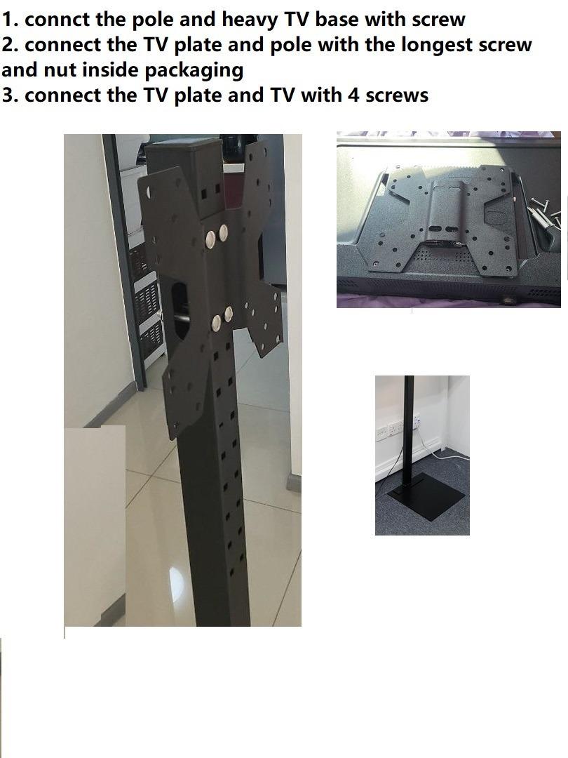 TV stand with wall mounting bracket hide behind sofa bed console for ...