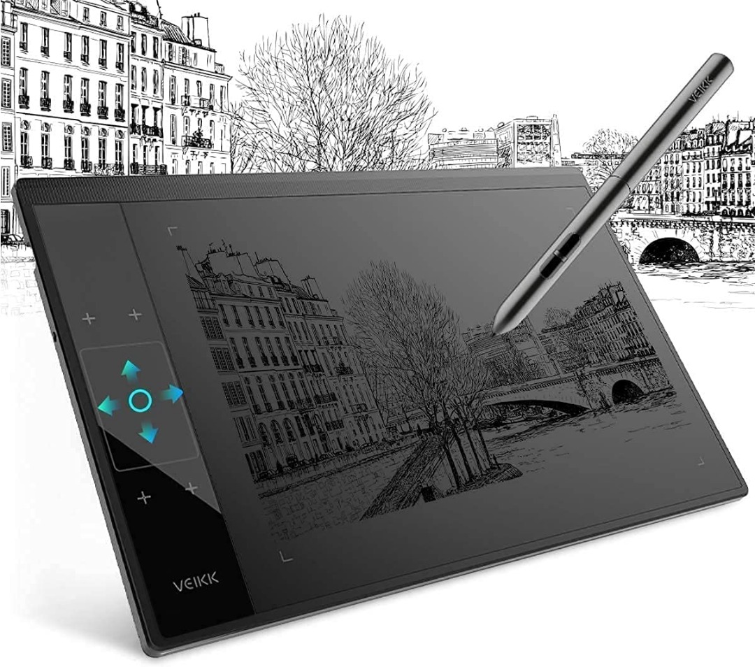 VEIKK A30 Graphics Tablets with Unique Touch Pad, 4 Hot Keys and 8192 ...