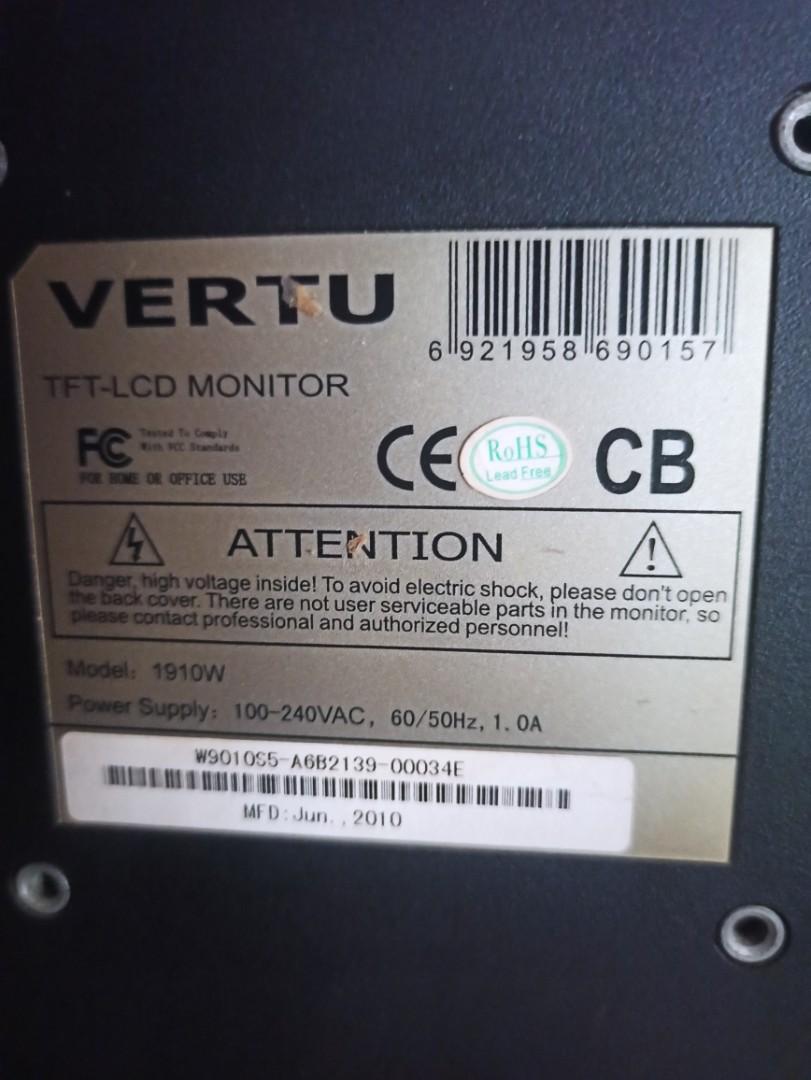 VERTU PC Monitor 16", Computers & Tech, Parts & Accessories, Monitor ...