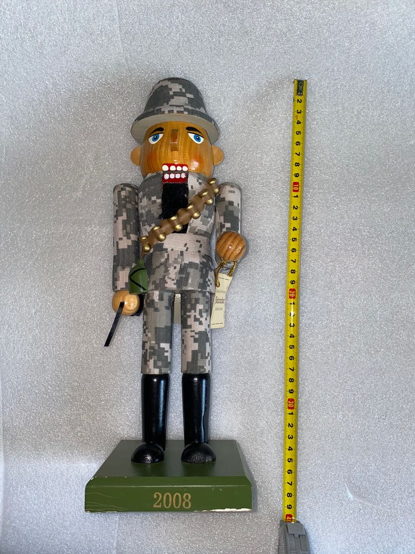 Vintage 2008 NUTCRACKER Woodsman Soldier Hiker Scout 14" Wooden Limited ...