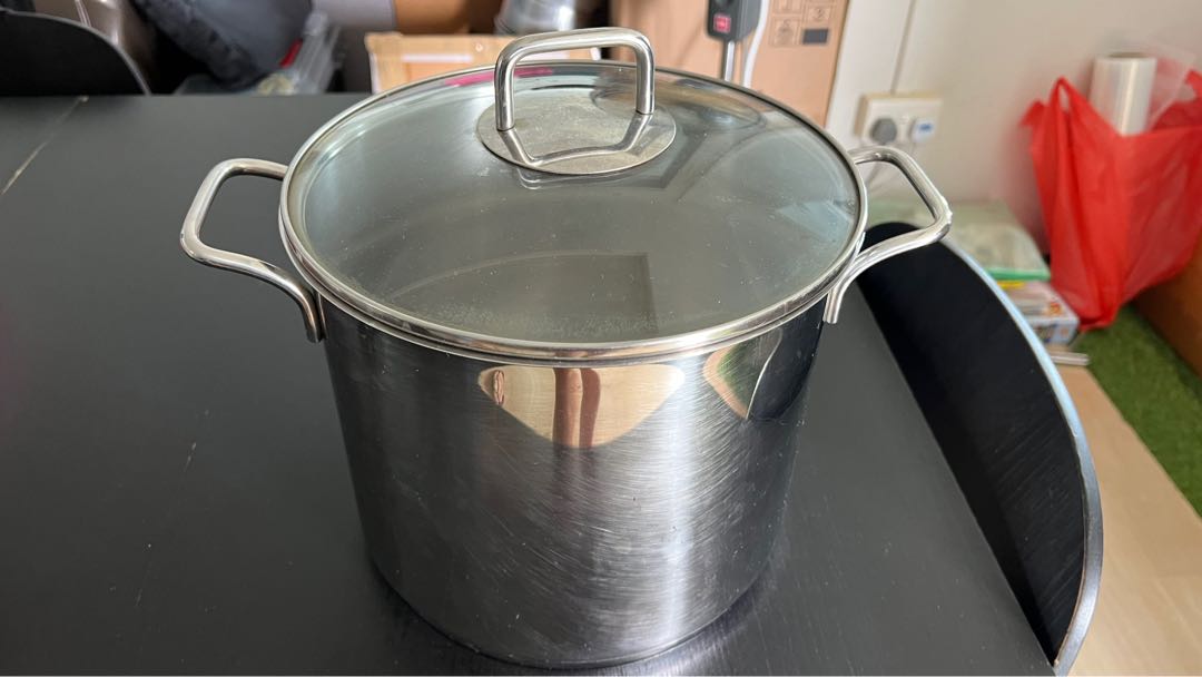 WMF Stainless Steel Cooking Pot 24cm High Casserole, Furniture & Home ...
