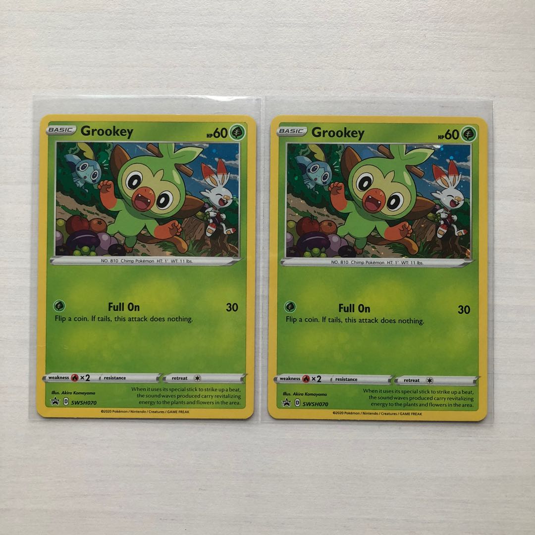 WTS Pokemon Grookey Promo Card SWSH070 Sobble Scorbunny, Hobbies & Toys ...