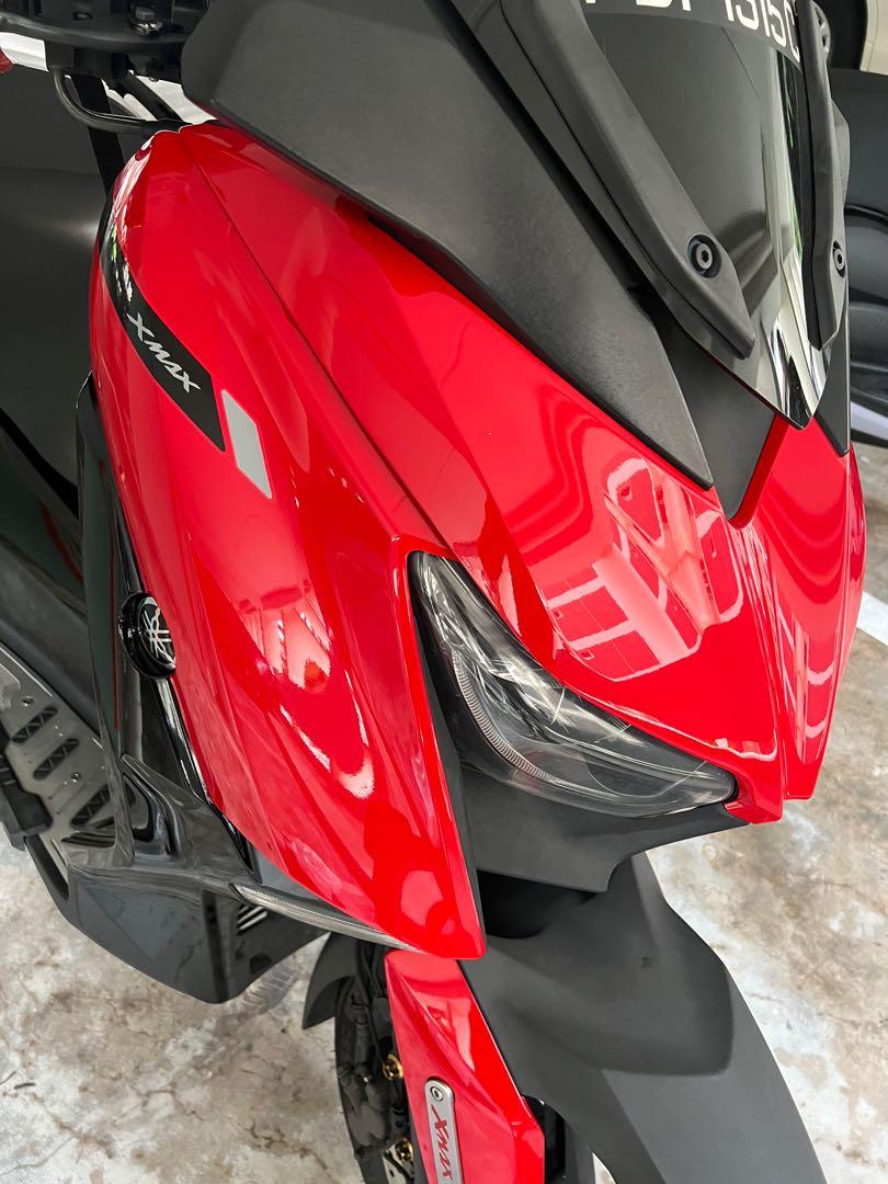 Xmax red glossy original Yamaha 2022, Motorcycles, Motorcycle ...