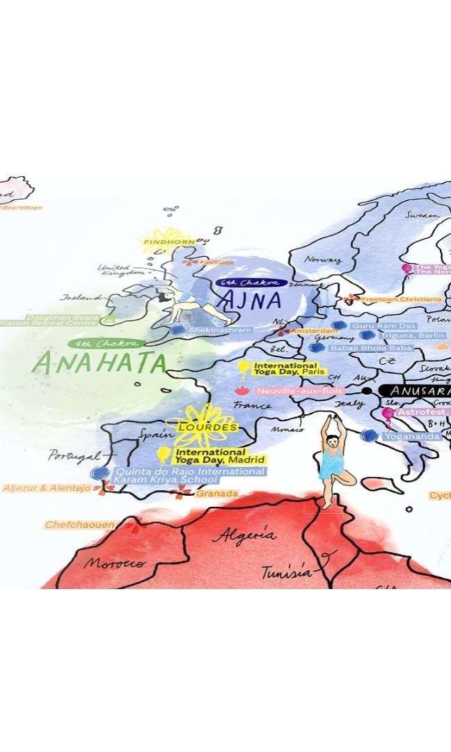 Yoga Map - Awesome Maps, Furniture & Home Living, Home Decor, Frames ...