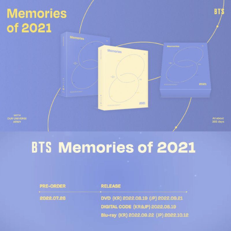$105 (First Batch) SEALED DVD BTS MEMORIES OF 2021 DVD/ BTS MEMORIES ...